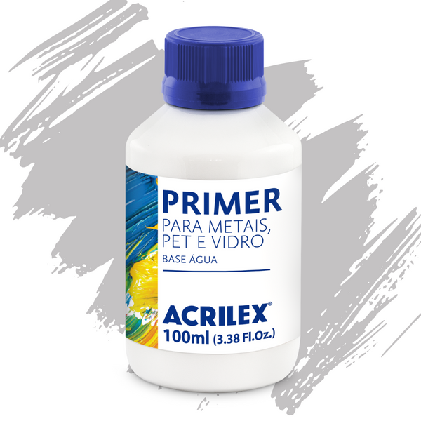 Primer Acrilex Cinza para Metais Pet e Vidro 100ml – Palácio da Arte