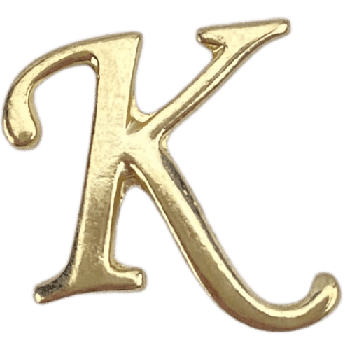 Letras em Metal Dourado 2cm de altura