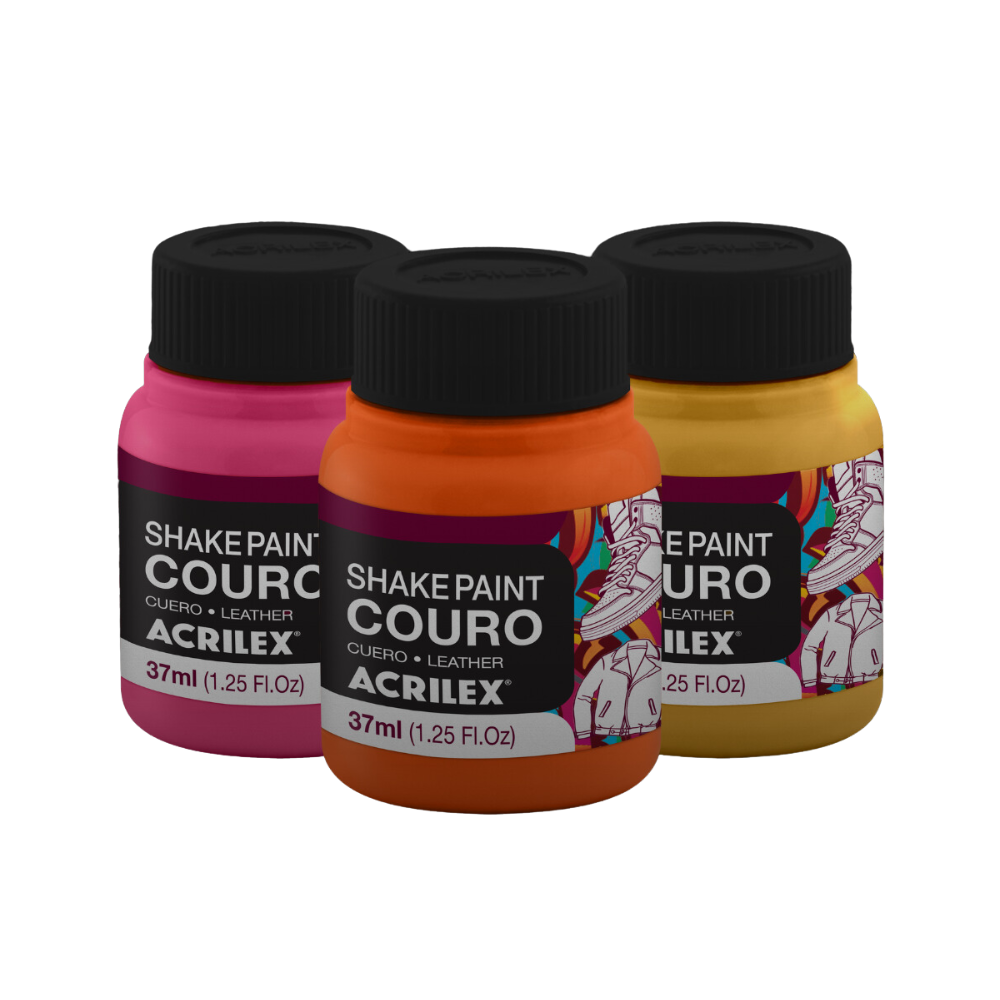 Tinta para Couro Acrilex 37ml Shake Paint – Palácio da Arte